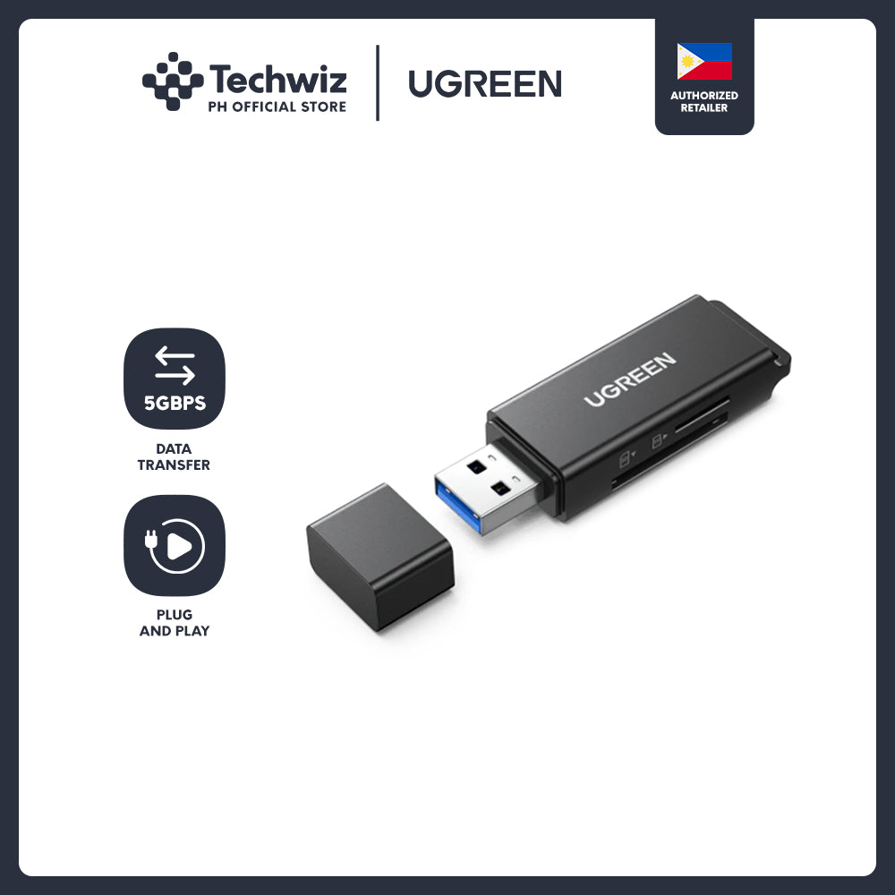 UGREEN USB 3.0 Card Reader with SD/TF – TechWizPH