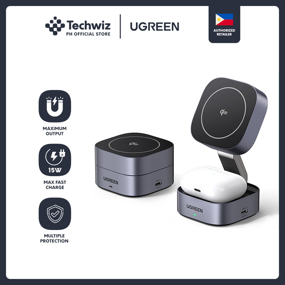 [Techwiz] UGREEN 2-in-1 Magnetic Wireless Charger -PH – TechWizPH