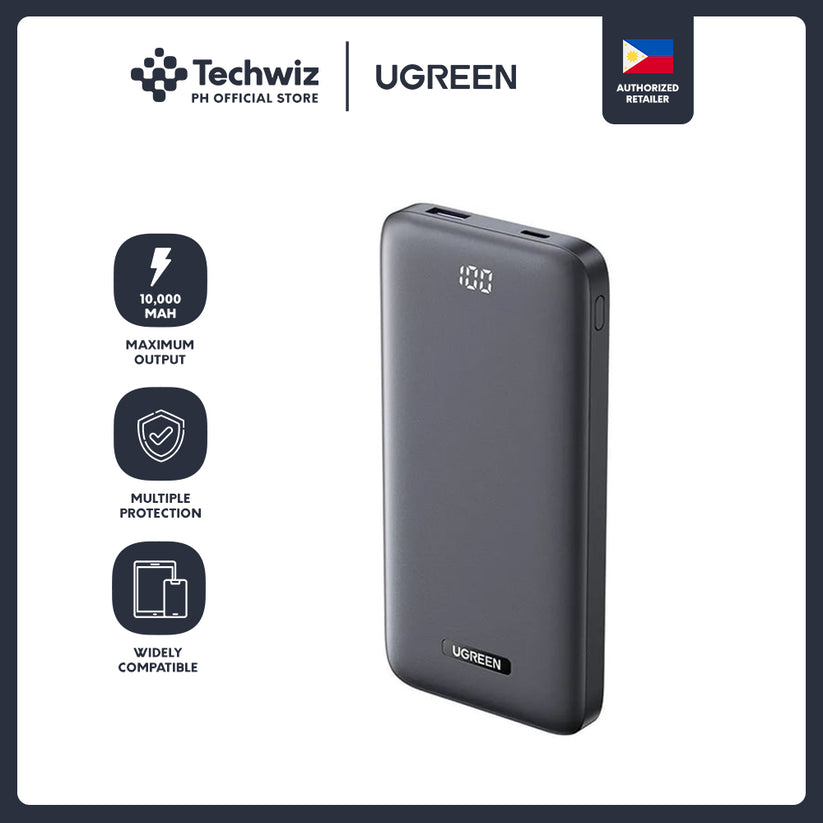 UGREEN 10000mAh USB-A+USB-C Ultra Slim Power Bank - PH – TechWizPH